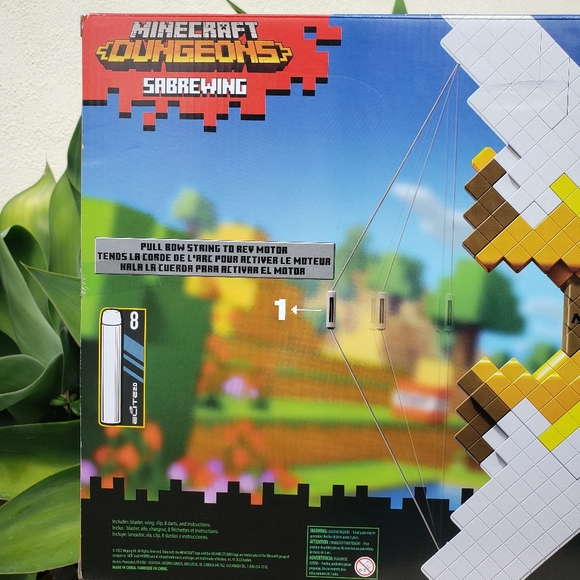 Nerf | Toys | New Nerf Nerf Minecraft Sabrewing Motorized Blaster Bow ...